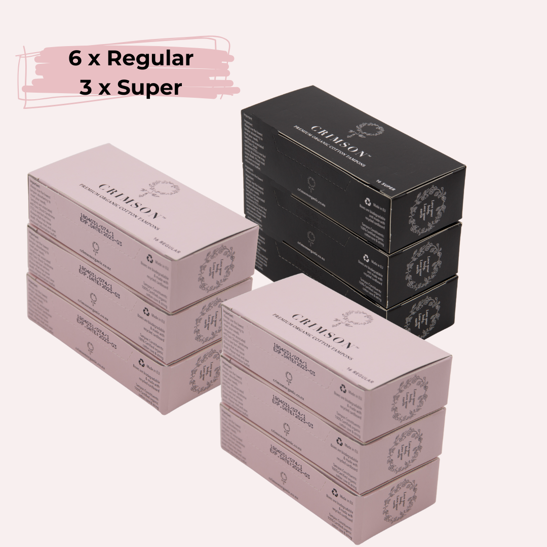 Medium Flow Organic Tampons for Comfort and Safety – Crimson